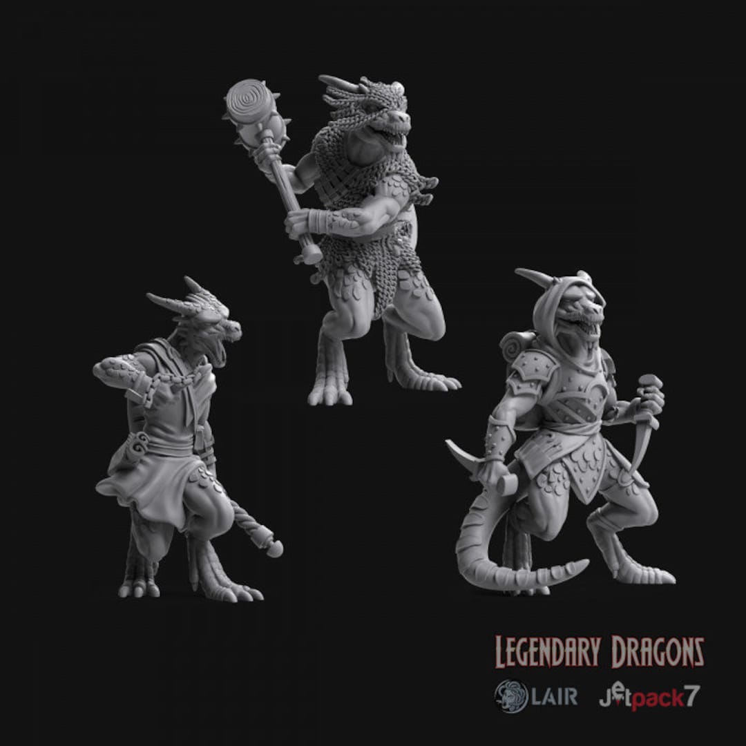 Kobold Pack all 3 Included tabletop RPG 28mm Scale Draco Studios - Etsy UK