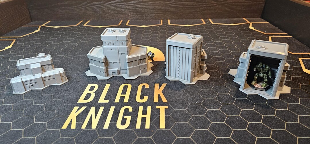 Military Buildings (4 Models) | Mecha Combat Terrain | 0MEGA TECH - Etsy