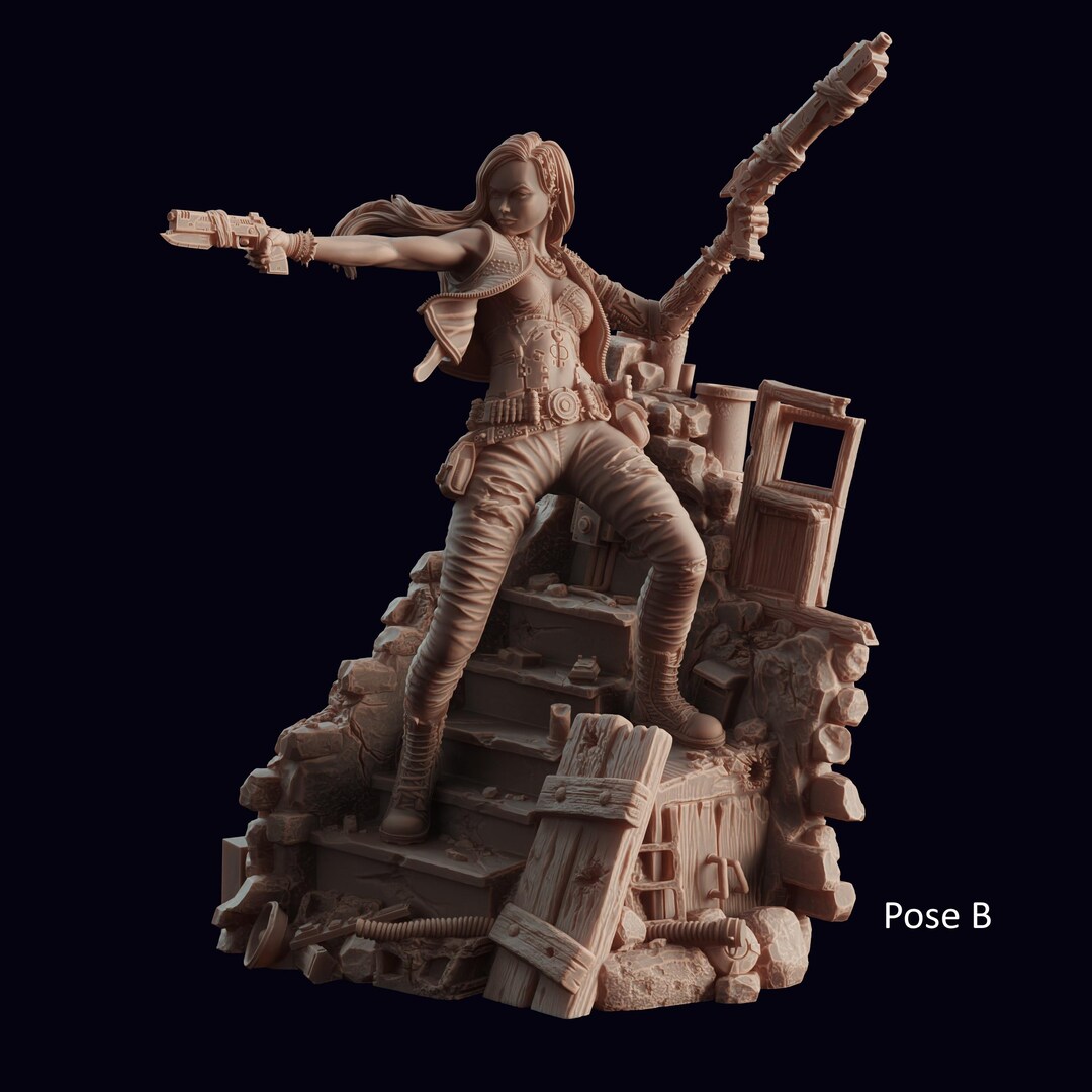 Cyberpunk Biker Girl Outlaw - Dahlia "dolly" Hood (two Poses) | Scifi ...