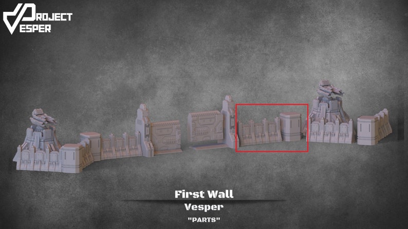 Walls, Gate & Turrets | Mecha Combat Terrain | Vesper Project - Etsy