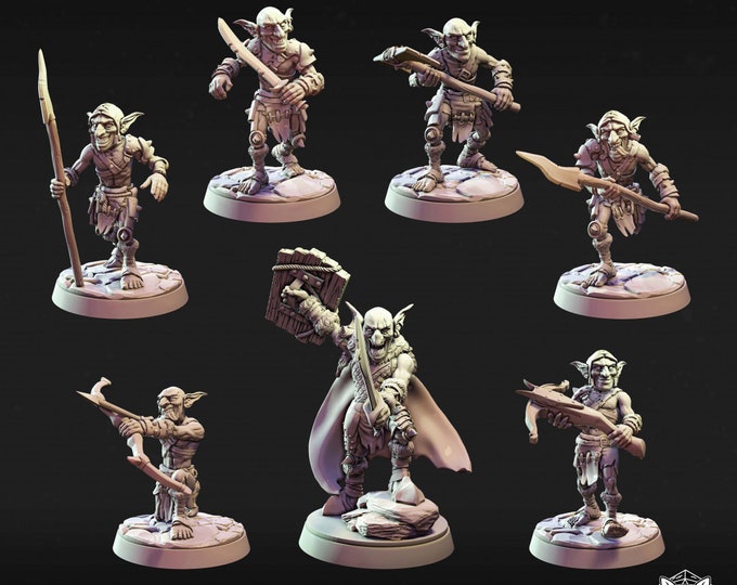Goblins set of 7 Models RPG Tabletop Miniatures - Etsy