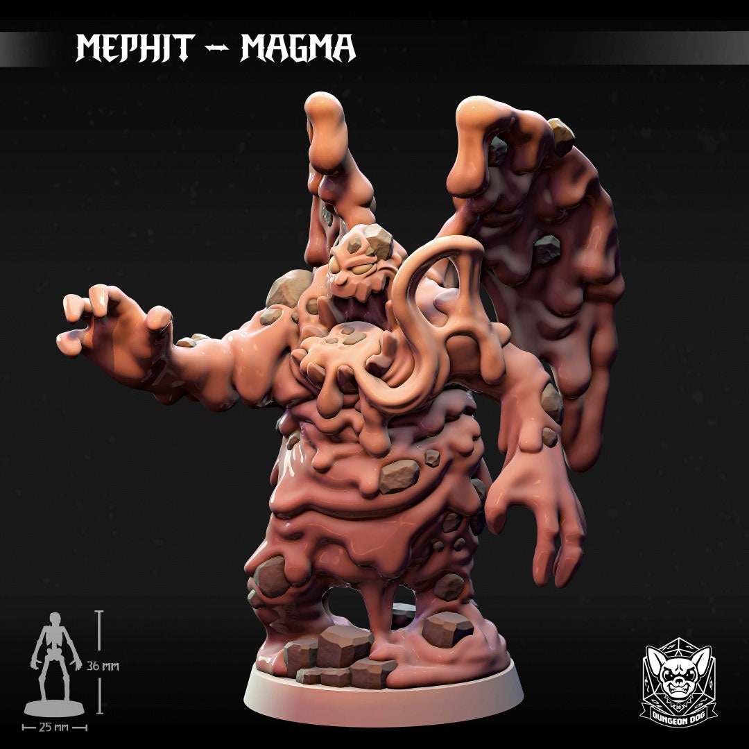 Magma Mephit | RPG | Tabletop RPG | Miniatures | Dungeon Dog - Etsy