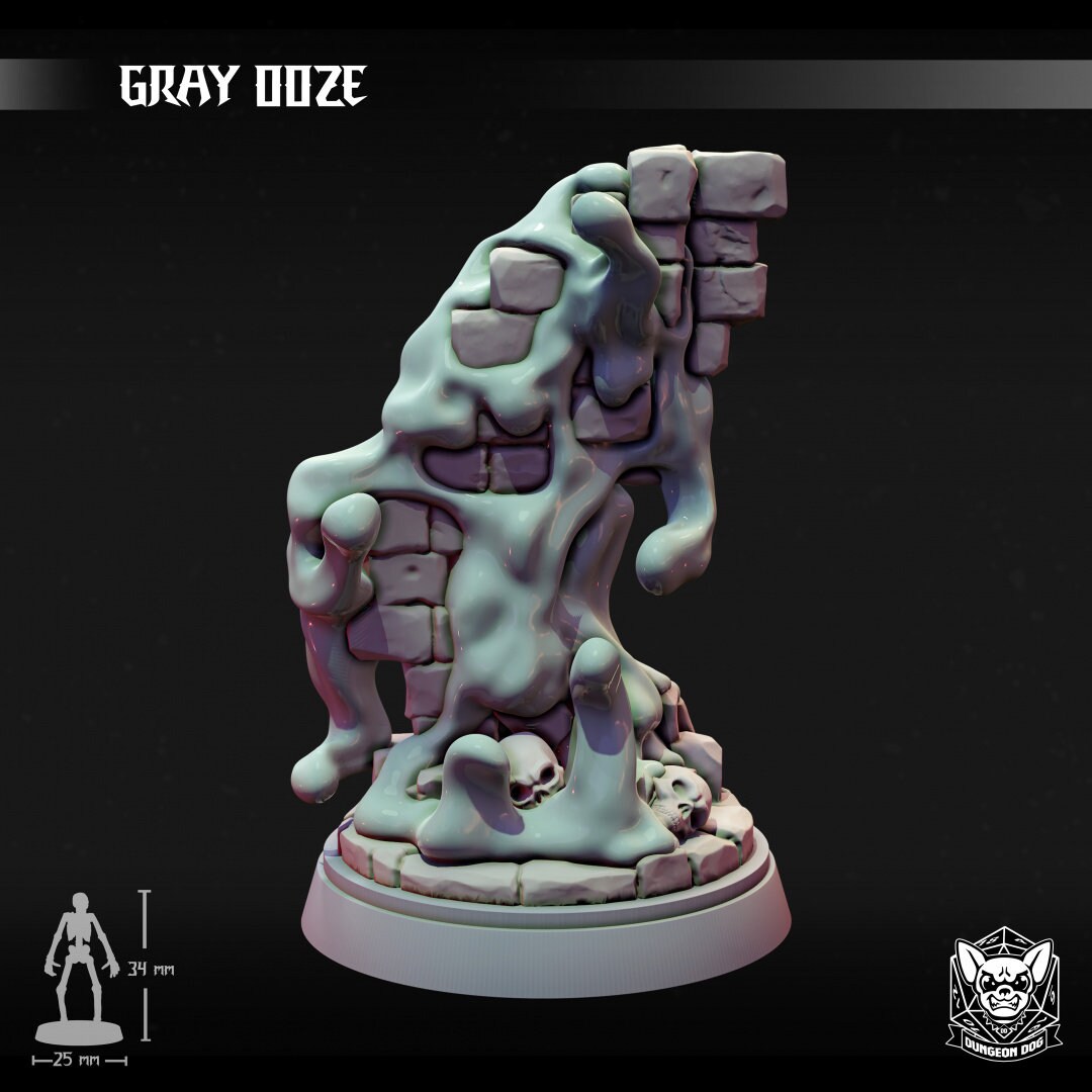 Gray Ooze | Tabletop RPG | Miniatures | Dungeon Dog - Etsy