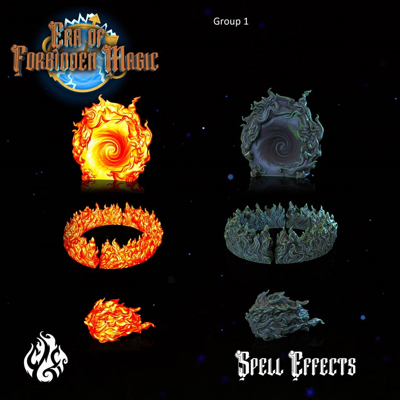 Spell Effects Miniatures D&D 5e Pathfinder RPG - Etsy