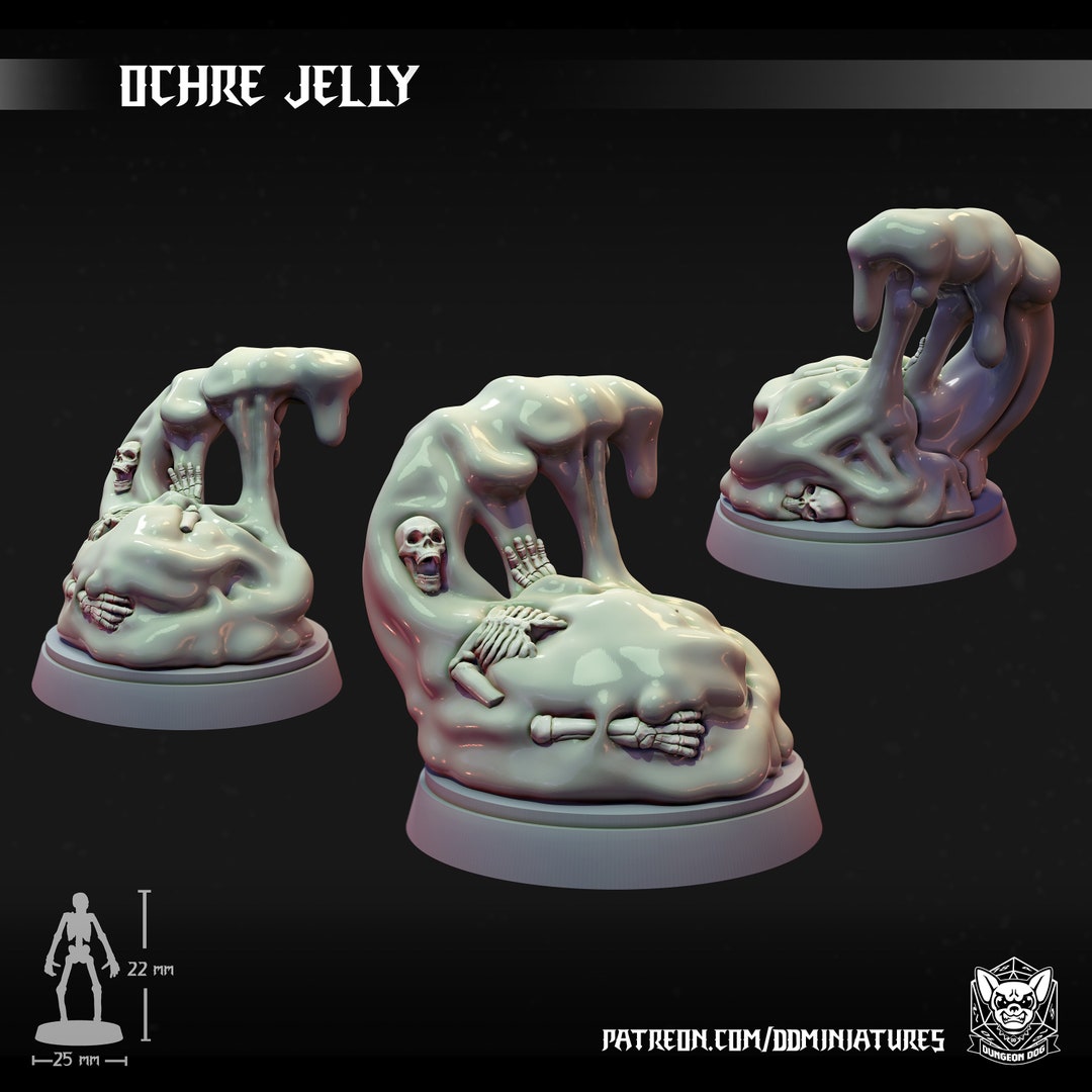 Ochre Jelly RPG Dungeons and Dragons Pathfinder Miniatures Dungeon Dog ...