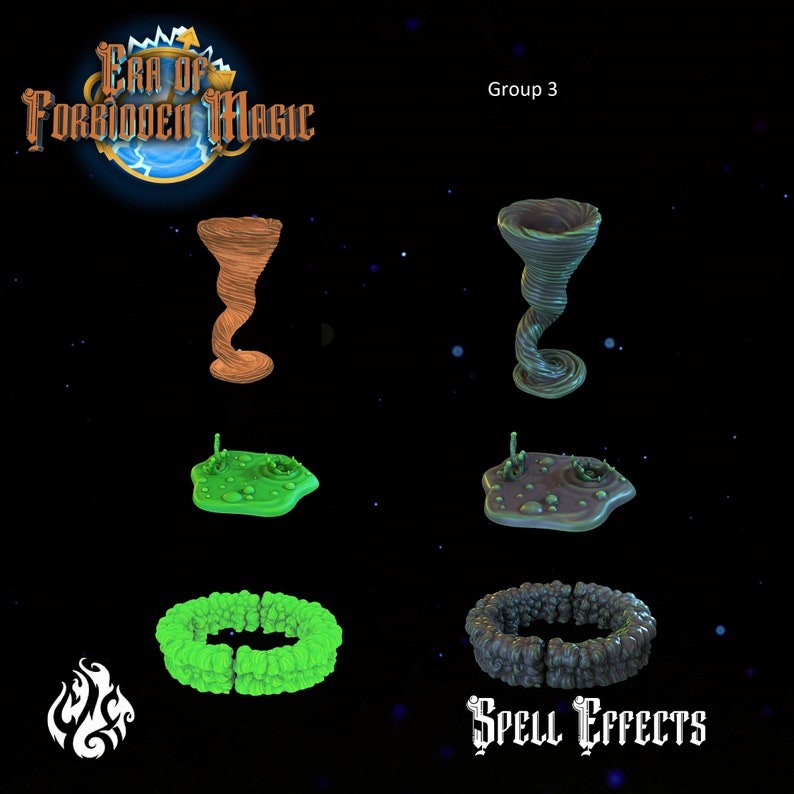 Spell Effects Miniatures D&D 5e Pathfinder RPG - Etsy UK