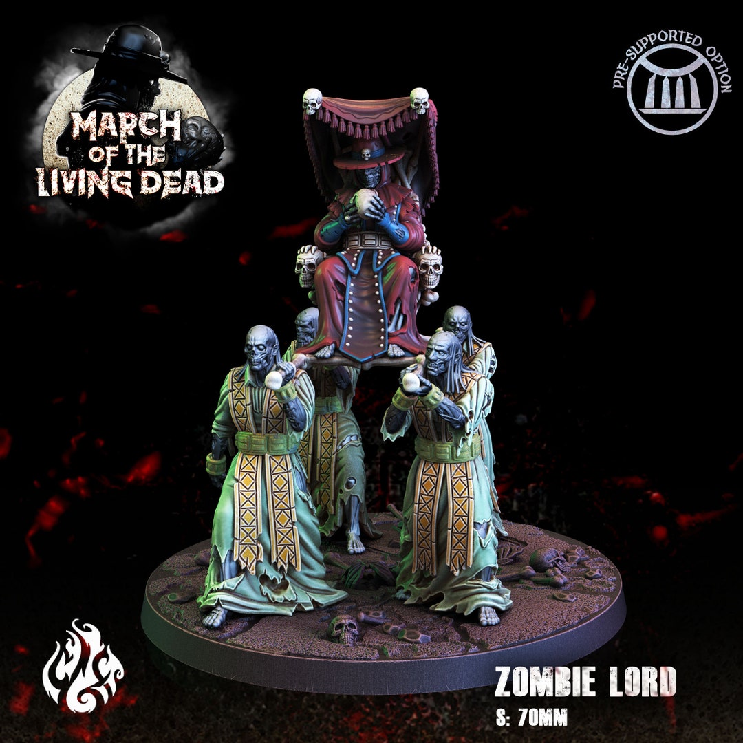 Zombie Lord | 32mm Scale | Tabletop RPG | Crippled God Foundry - Etsy