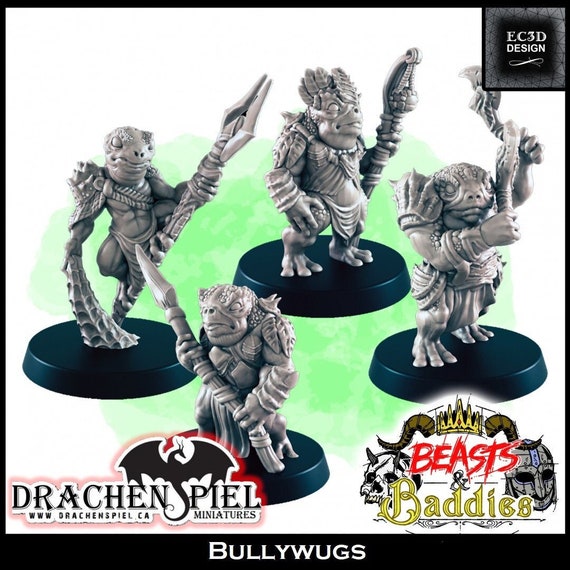 Bullywug Tribe 4-pack Beasts & Baddies Dnd Dungeons and | Etsy