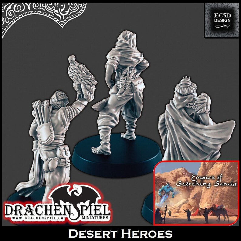Desert Heroes NPC 3-pack Empire of Scorching Sands, Persian, Egyptian ...