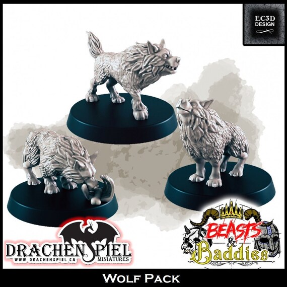 Wolf Pack Beasts & Baddies Dnd Dungeons and Dragons | Etsy