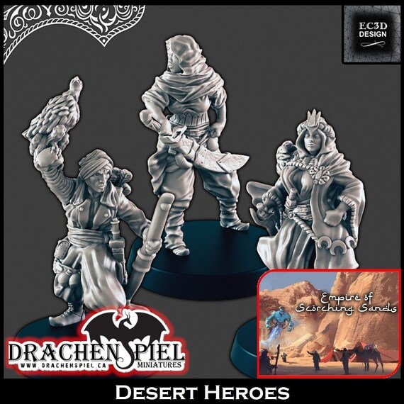 Desert Heroes NPC 3-pack Empire of Scorching Sands Persian - Etsy
