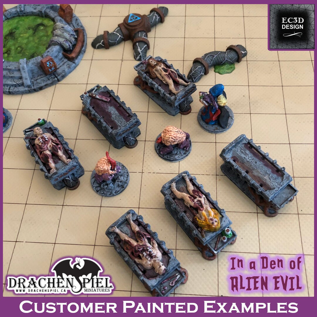 Containment Pods and Disection Tables in a Den of Alien Evil Illithid ...