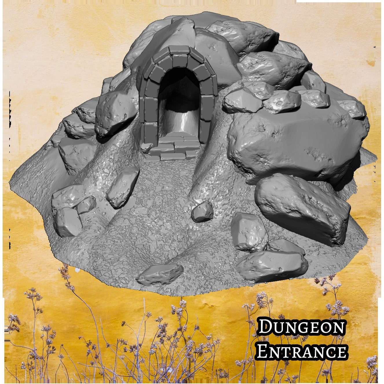 The Dungeon Entrance Enter 3D Printed Fantasy RPG Terrain - Etsy Australia