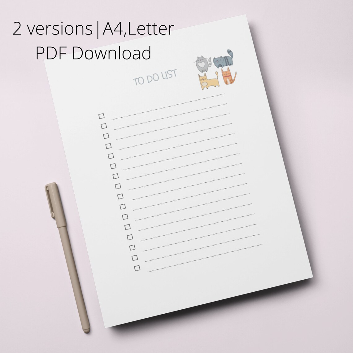 Minimal to Do List Printable, Simple to Do List Template, A4/ Letter ...