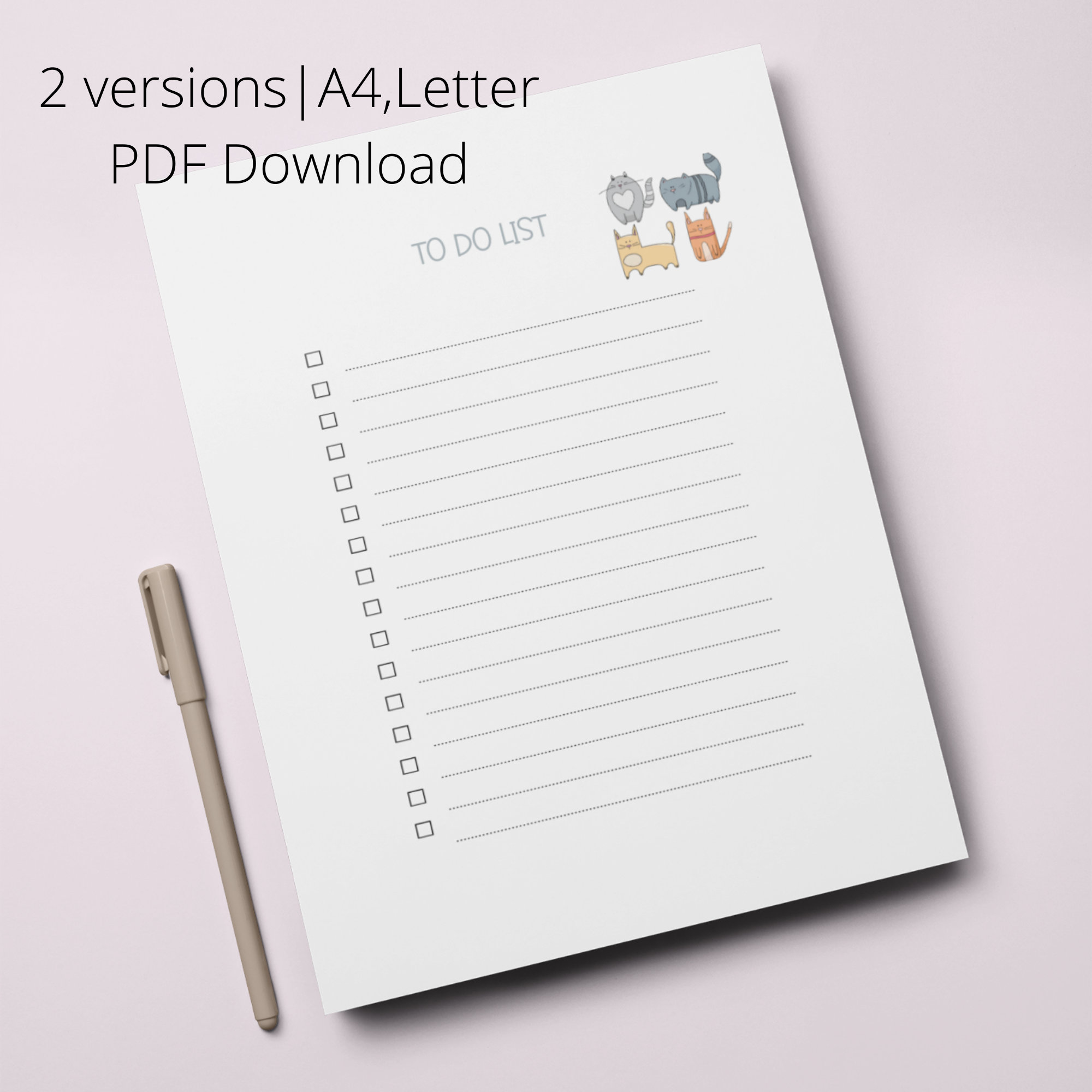 Minimal to Do List Printable, Simple to Do List Template, A4/ Letter ...