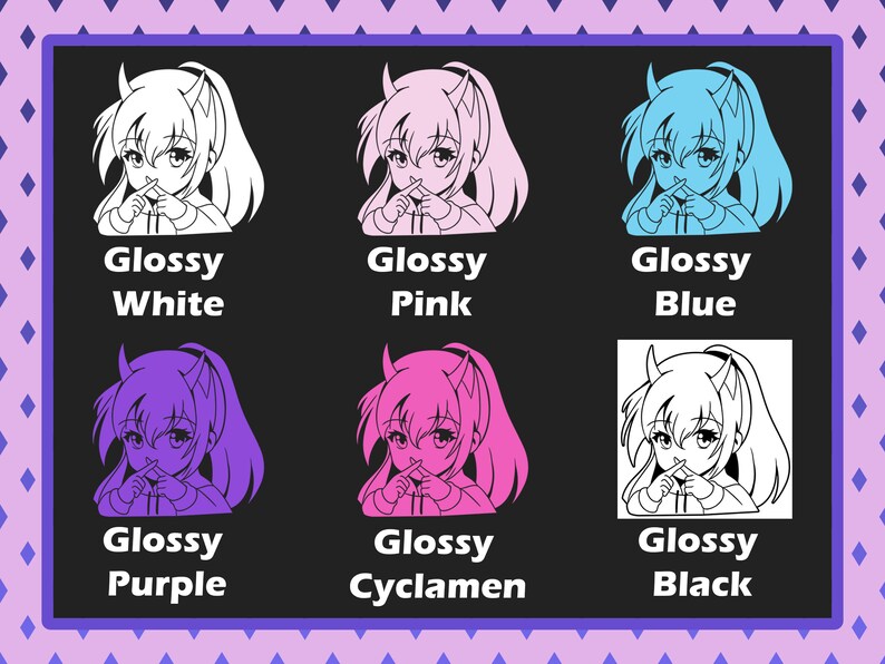 Anime Girl Cross - Cute Girl Anime Waterproof Vinyl Decal, Sticker ...