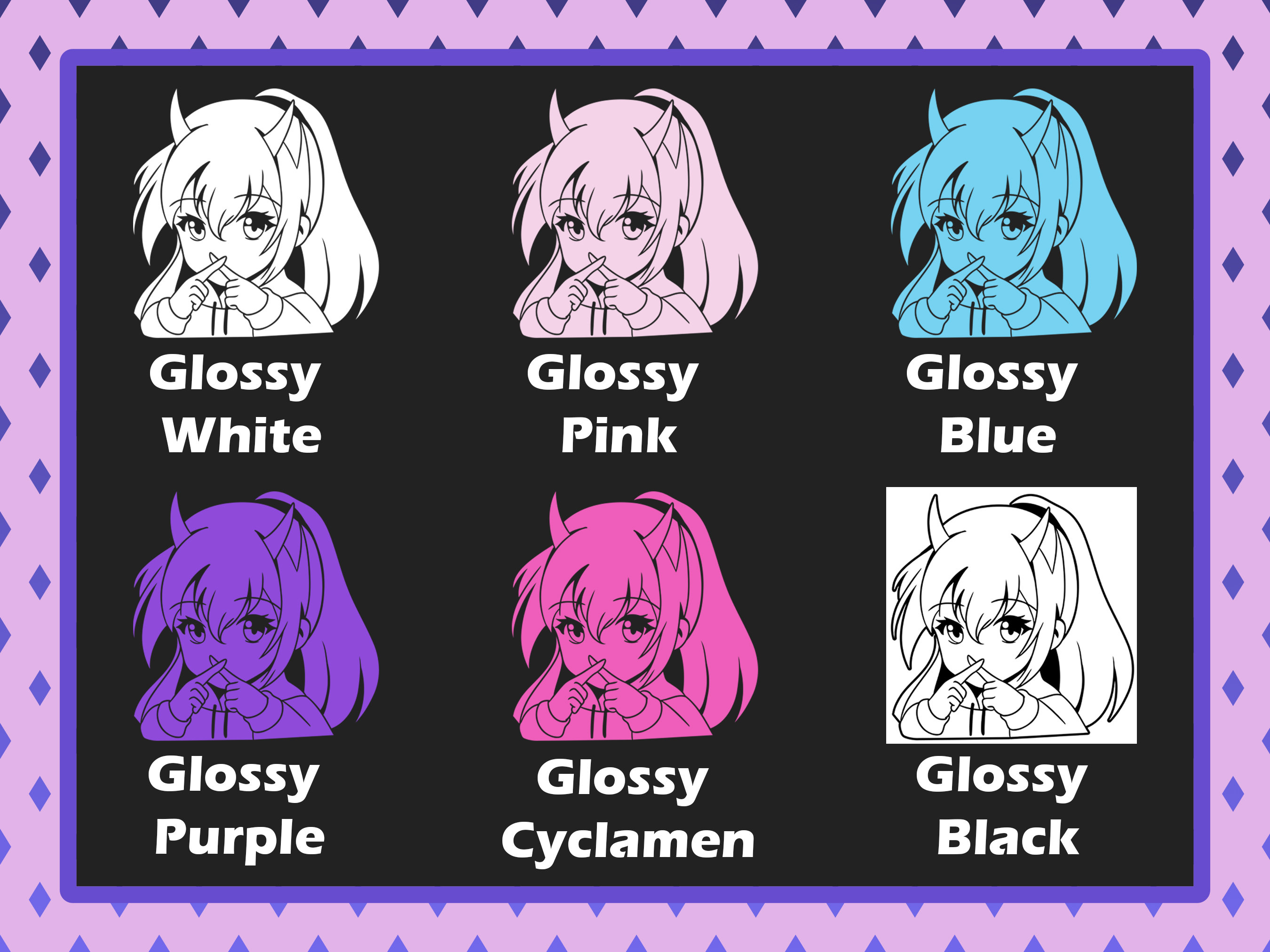 Anime Girl Cross Cute Girl Anime Waterproof Vinyl Decal, Sticker Cool ...