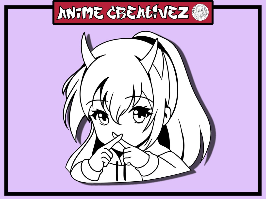 Anime Girl Cross - Cute Girl Anime Waterproof Vinyl Decal, Sticker ...