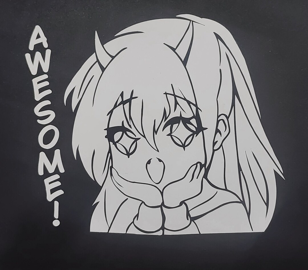 Demon Girl awesome Kawaii Girl Anime Waterproof Vinyl Decal, Sticker ...