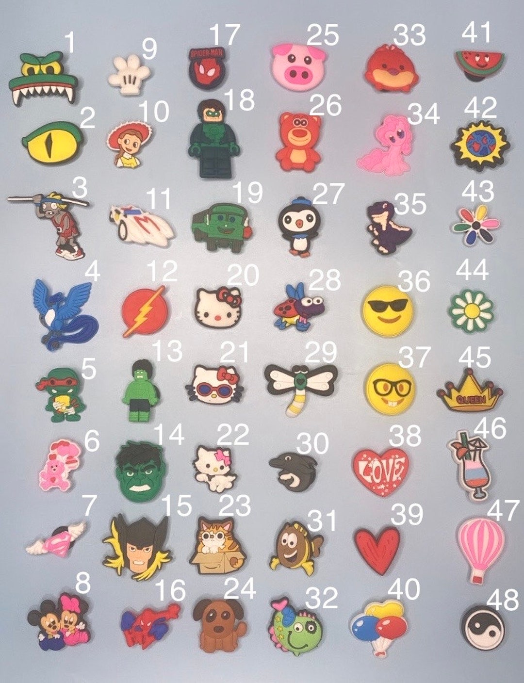 Crocs Jibbitz, Cute Croc Jibbitz, Croc Charms, Kids Croc Charms, 90s ...