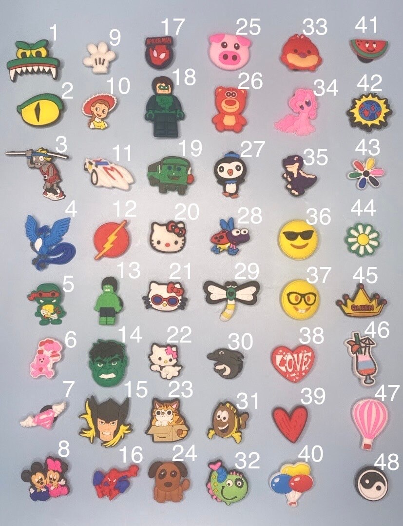 Crocs Jibbitz, Cute Croc Jibbitz, Croc Charms, Kids Croc Charms, 90s ...