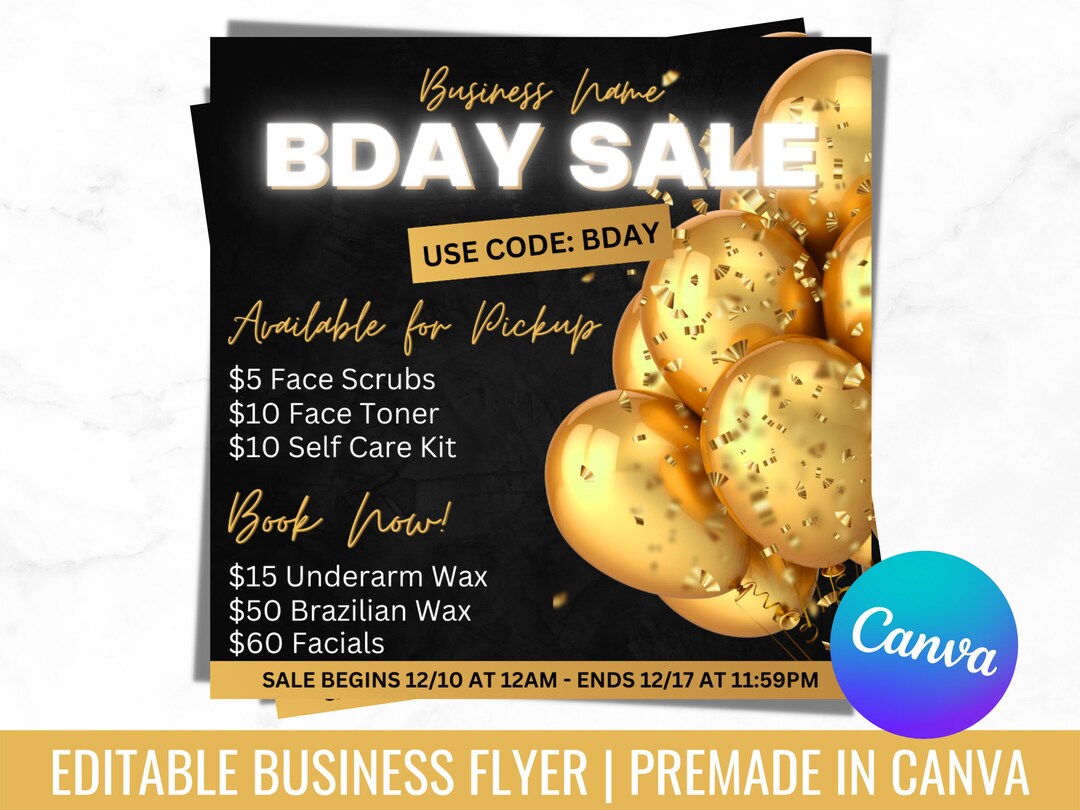 Black and Gold Business Flyer, Business Flyer Template, Beauty ...