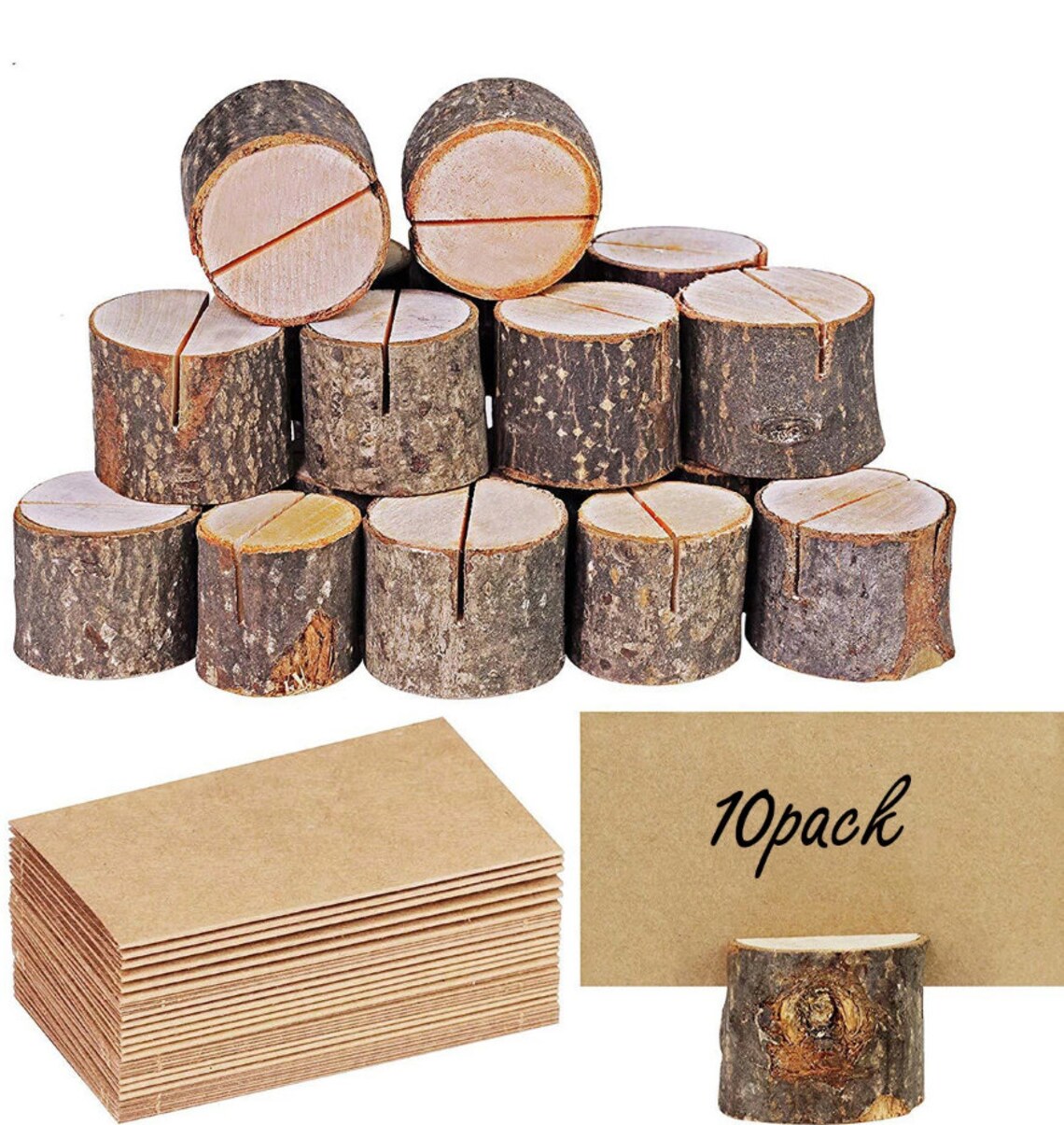 Wooden Placecard Holders With Placecards 10pcs - Etsy