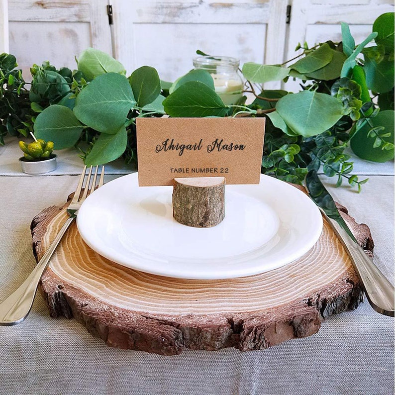 Wooden Placecard Holders With Placecards 10pcs - Etsy