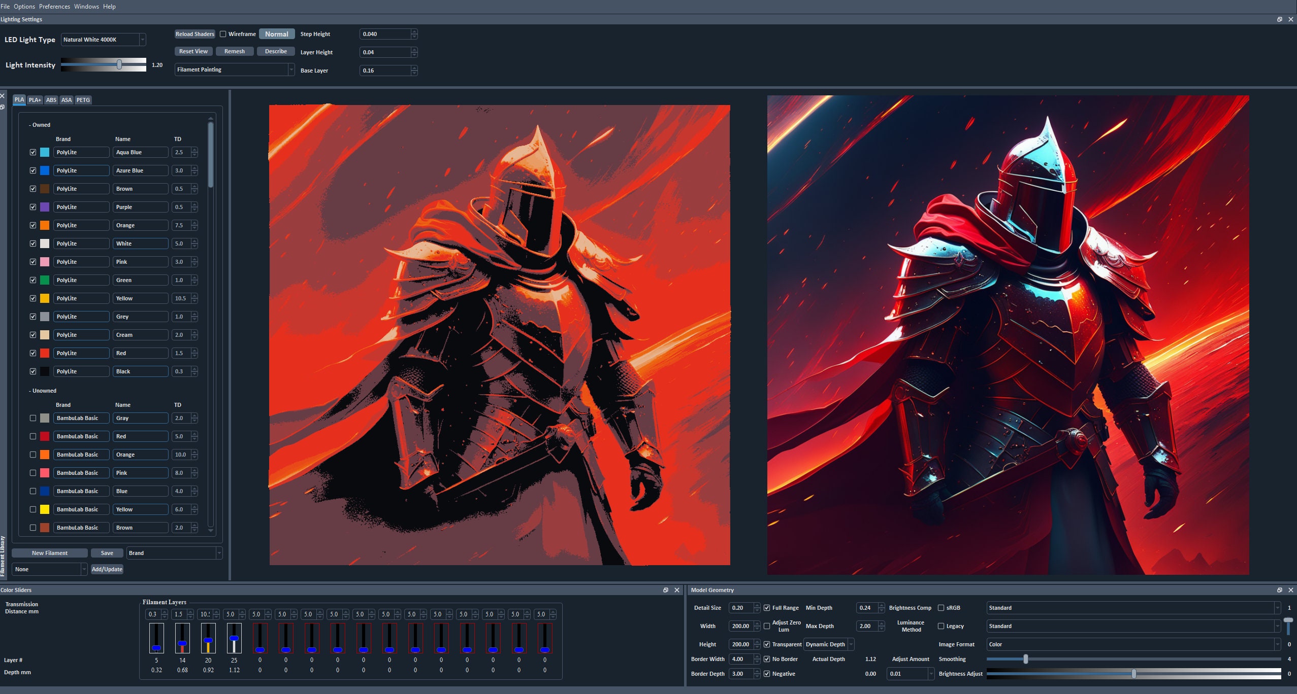 Hueforge Color, Printed Art, Portrait From Photo, Lithophane, - Etsy