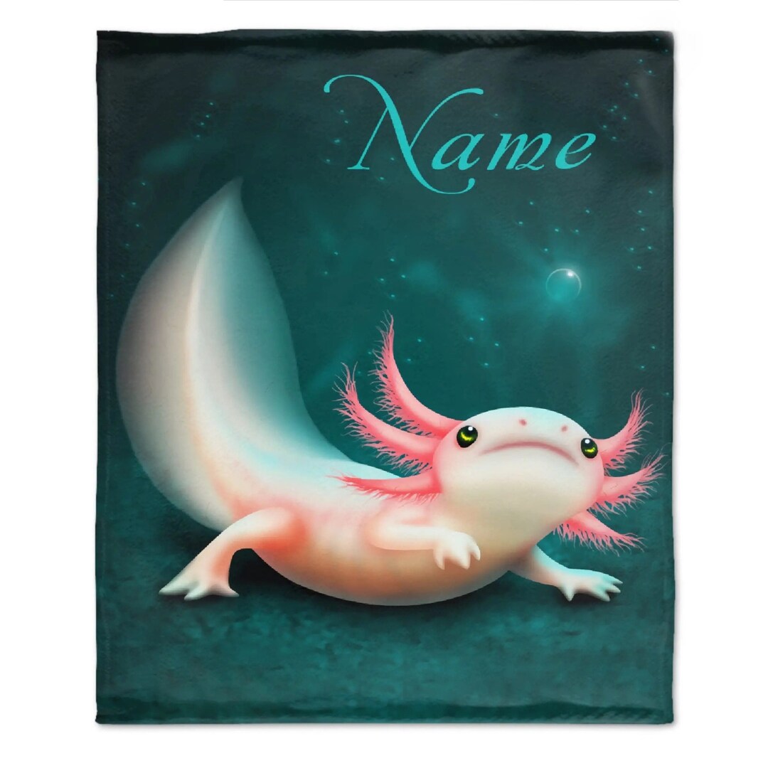 Customised Axolotl Blanket Soft Plush Axolotl Blanket Kawaii Gifts ...
