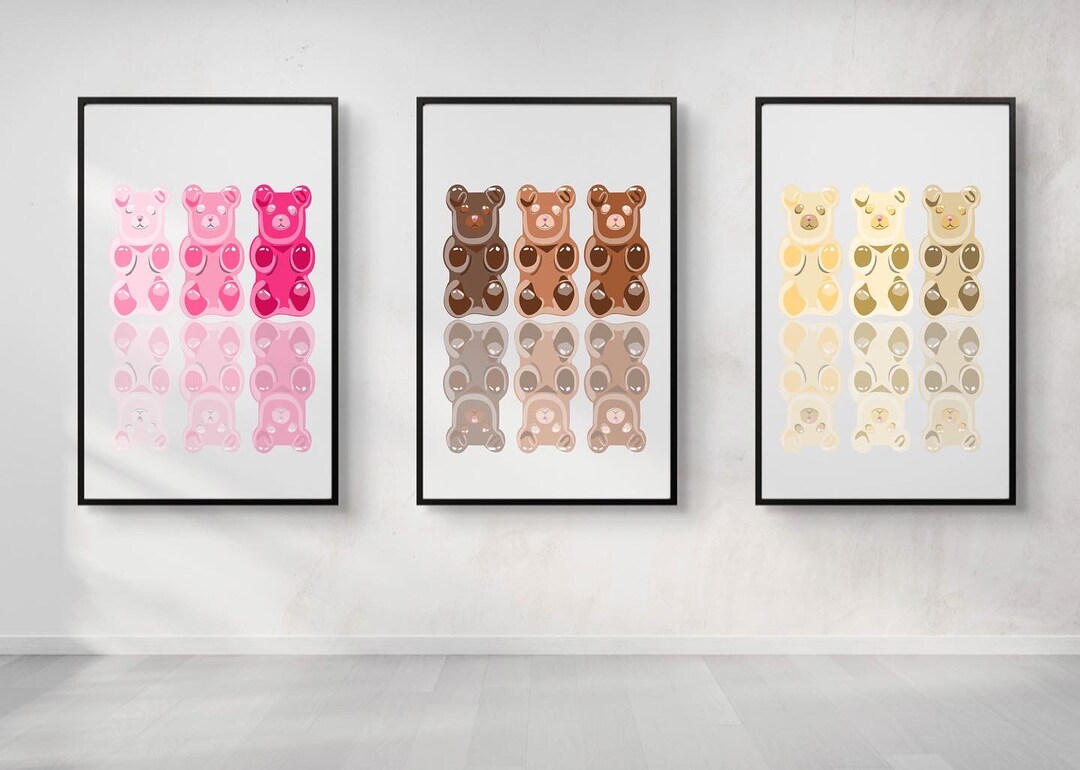 Gummy Bear Wall Art unframed Gummy Bear Poster Modern Art - Etsy