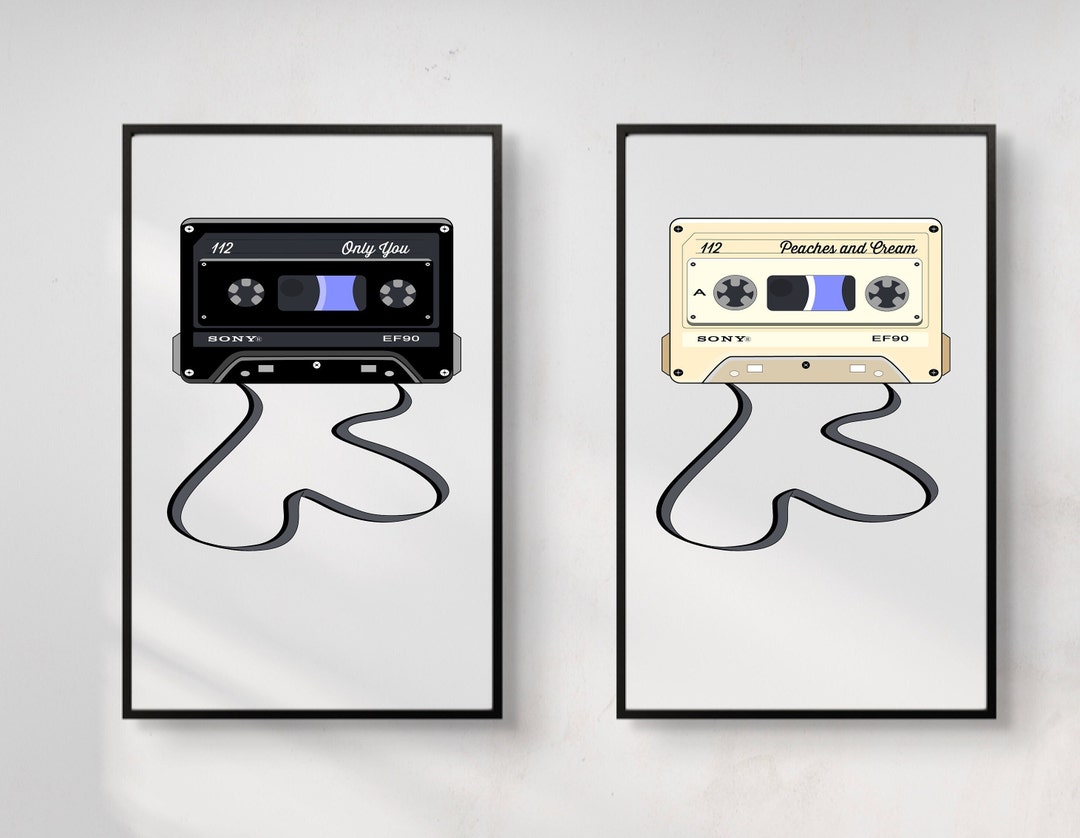 Custom Retro Cassette Wall Art, - Etsy