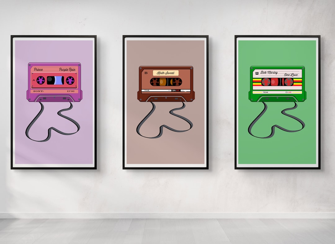 Custom Retro Cassette Wall Art, - Etsy