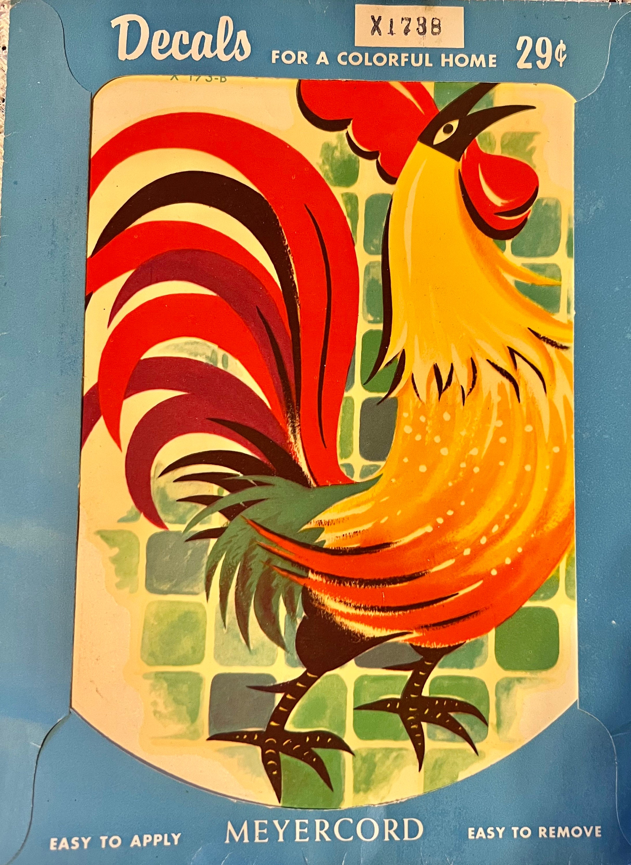 Lot of 3 Retro Rooster, Kitchen Set Decals Waterslide Decals, Set of 3 ...