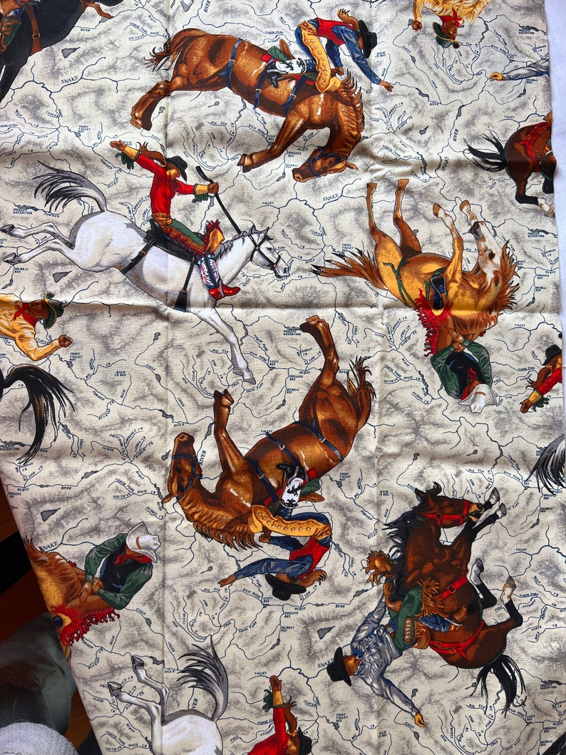 Cowboy patty Reed Designs 2014 fabric Traditions . 1/2 YR - Etsy