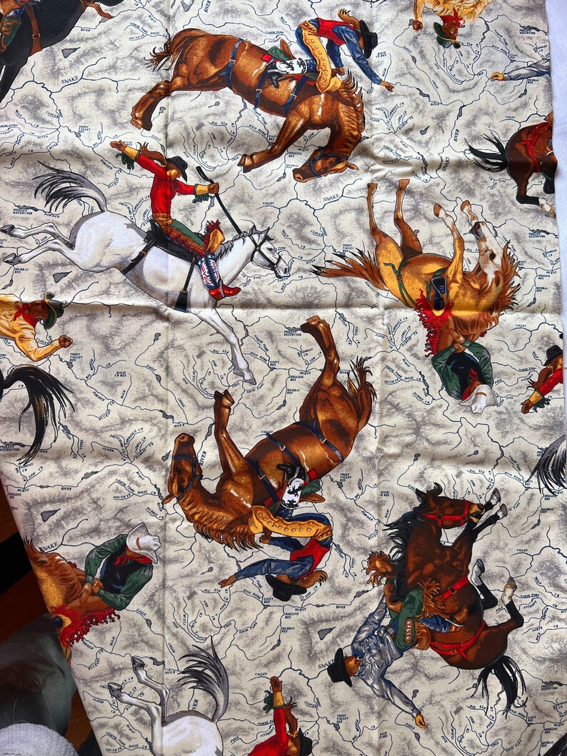 Cowboy patty Reed Designs 2014 fabric Traditions . 1/2 YR - Etsy