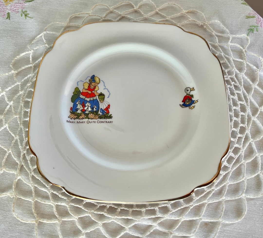 Rare Find Mary, Mary Quite Contrary CHILD Dish / Plate Vintage - Etsy
