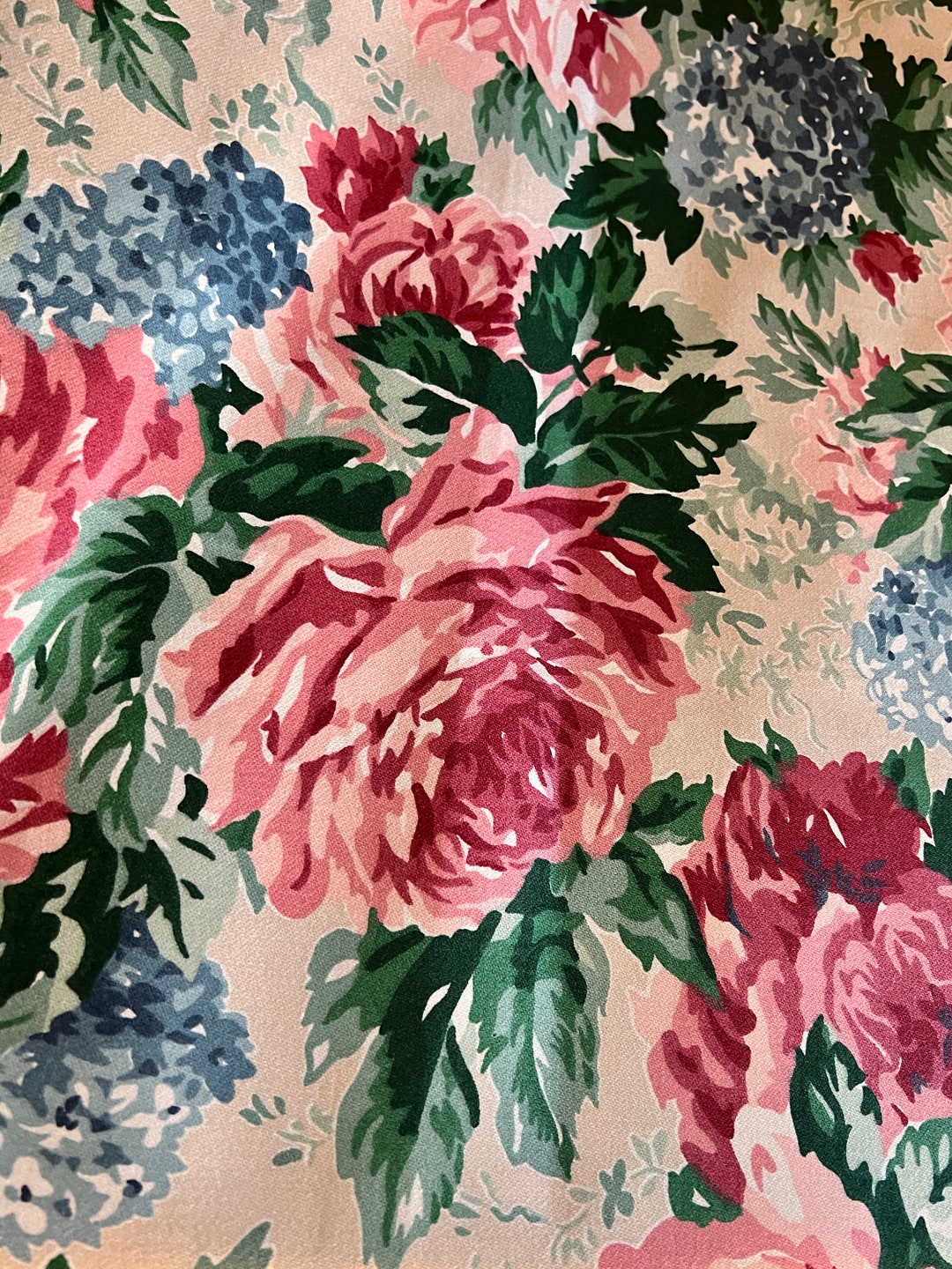 Vintage Waverly Floral 1 YR. Fabric, a View From the Veranda , Mackinac ...
