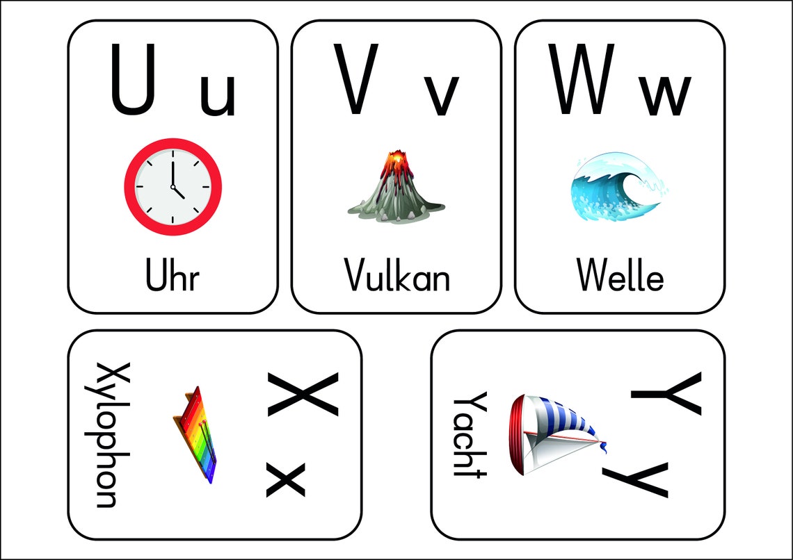 Educational Printable German Alphabet Flashcards Pdf Fun Learning Tool ...