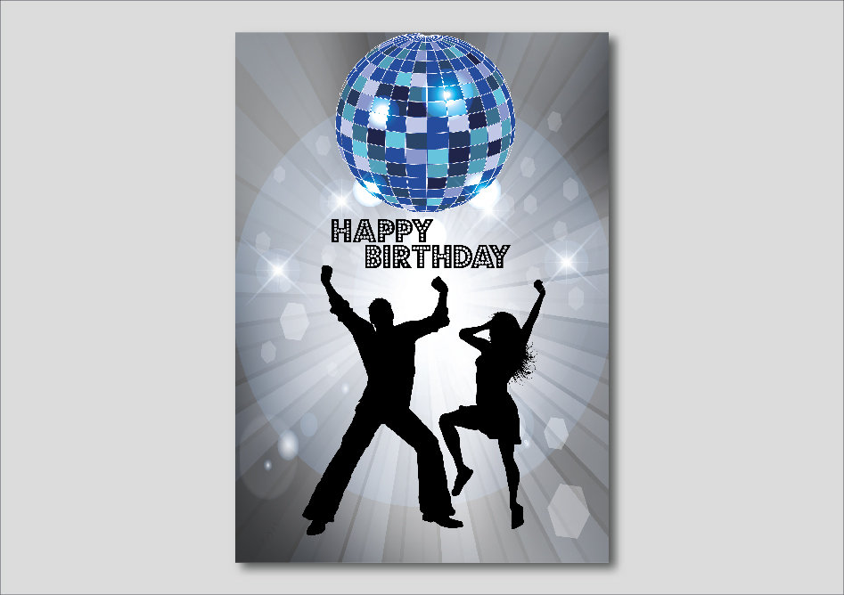 Happy Birthday Instant Download, Printable Dancing Disco Birthday Card ...