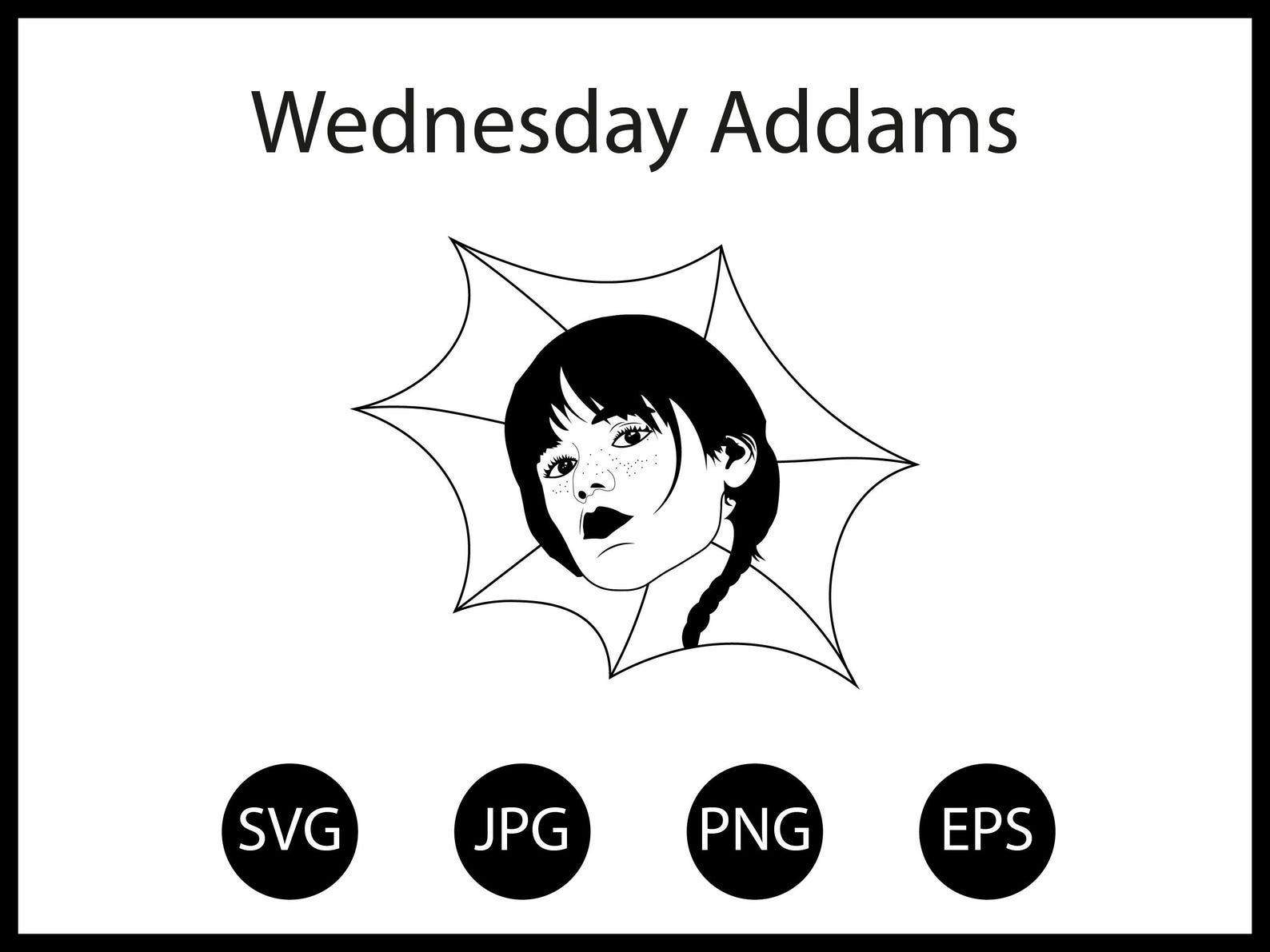 Wednesday Addams Svg, Wednesday Addams Png, Wednesday Cricut Svg File ...