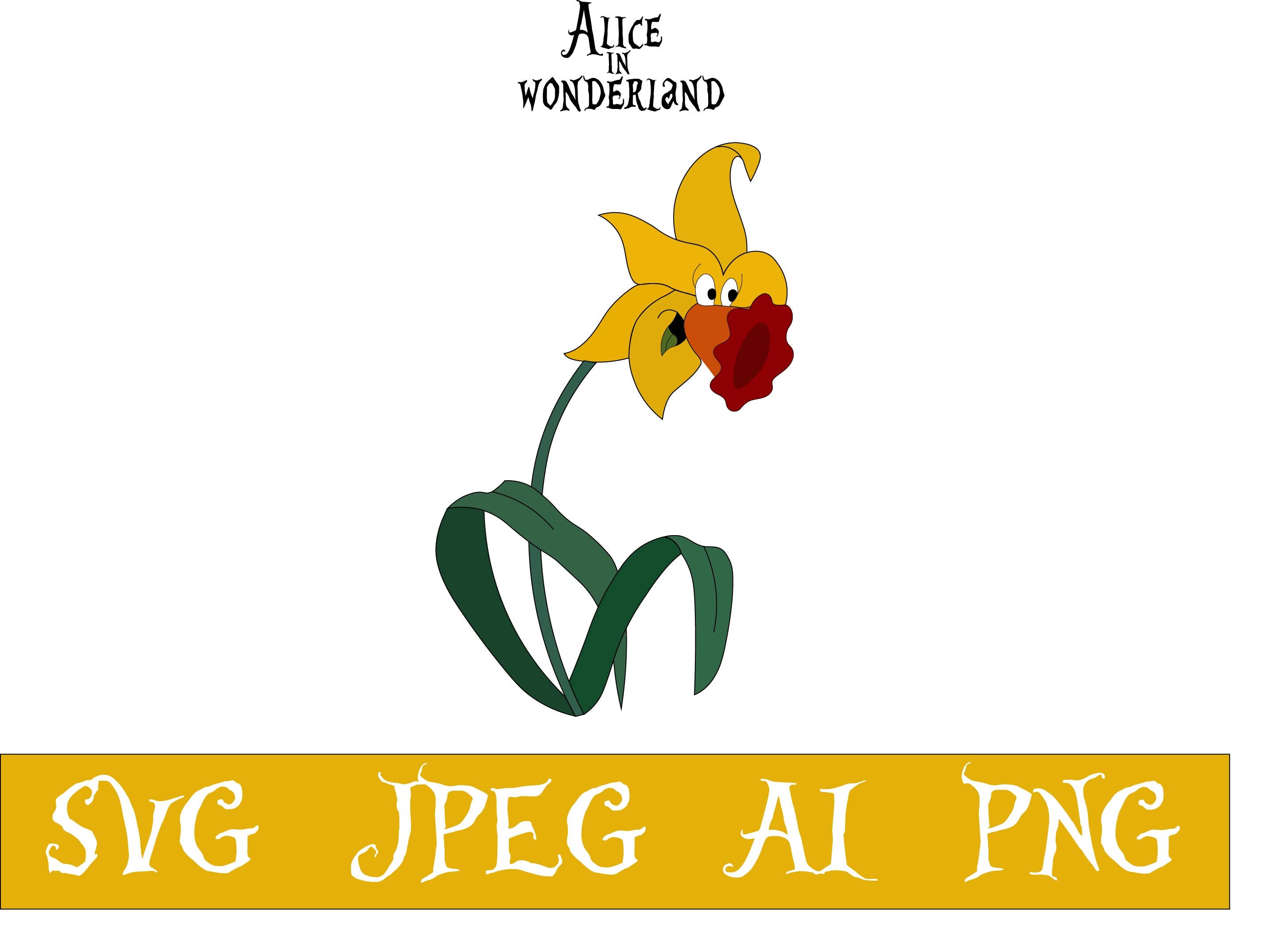 Alice in Wonderland Svg Alice in Wonderland Png Princess - Etsy