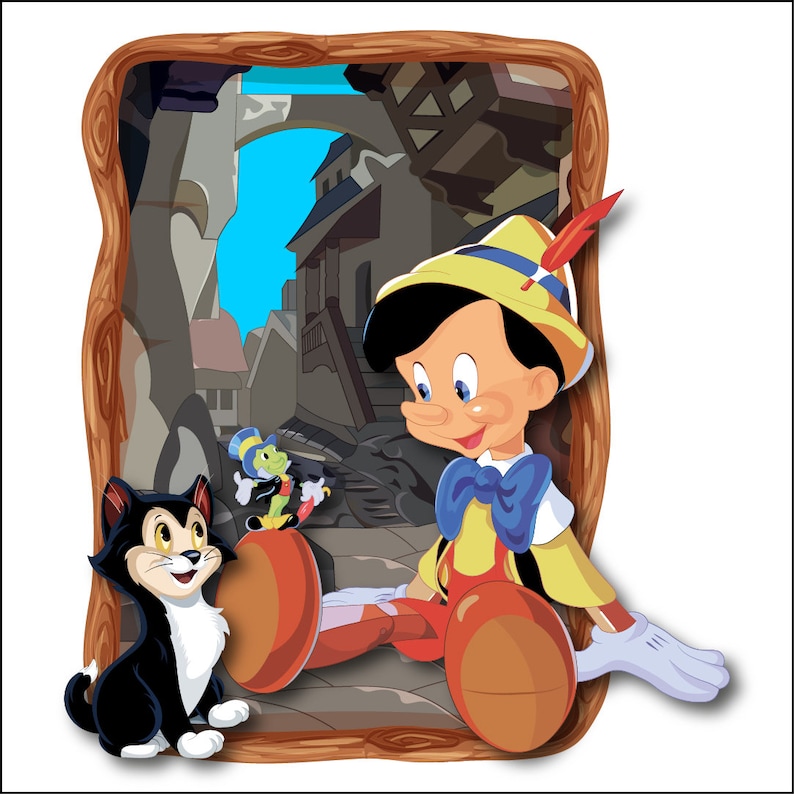 Pinocchio Svg and Figaro SVG File for Creative Projects - Etsy