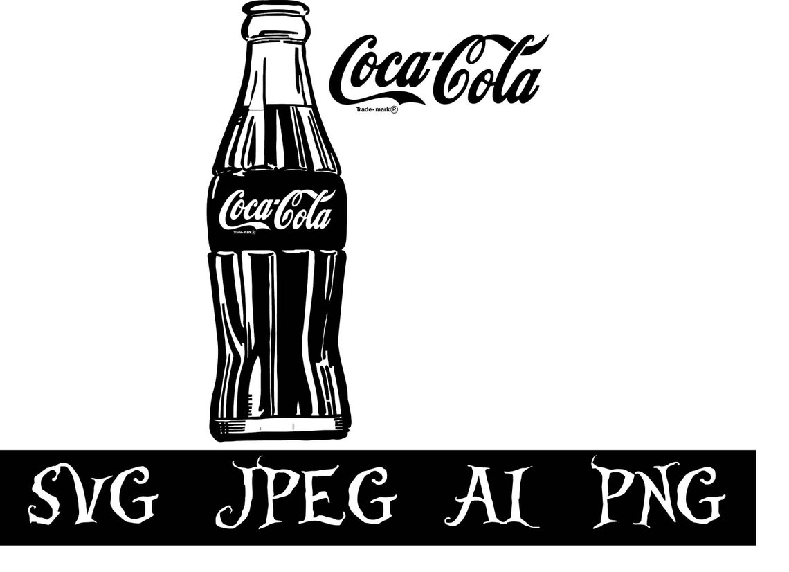 Coca Cola Cricut Svg, Coca Cola Png, White and Black Coke Svg, Coca ...