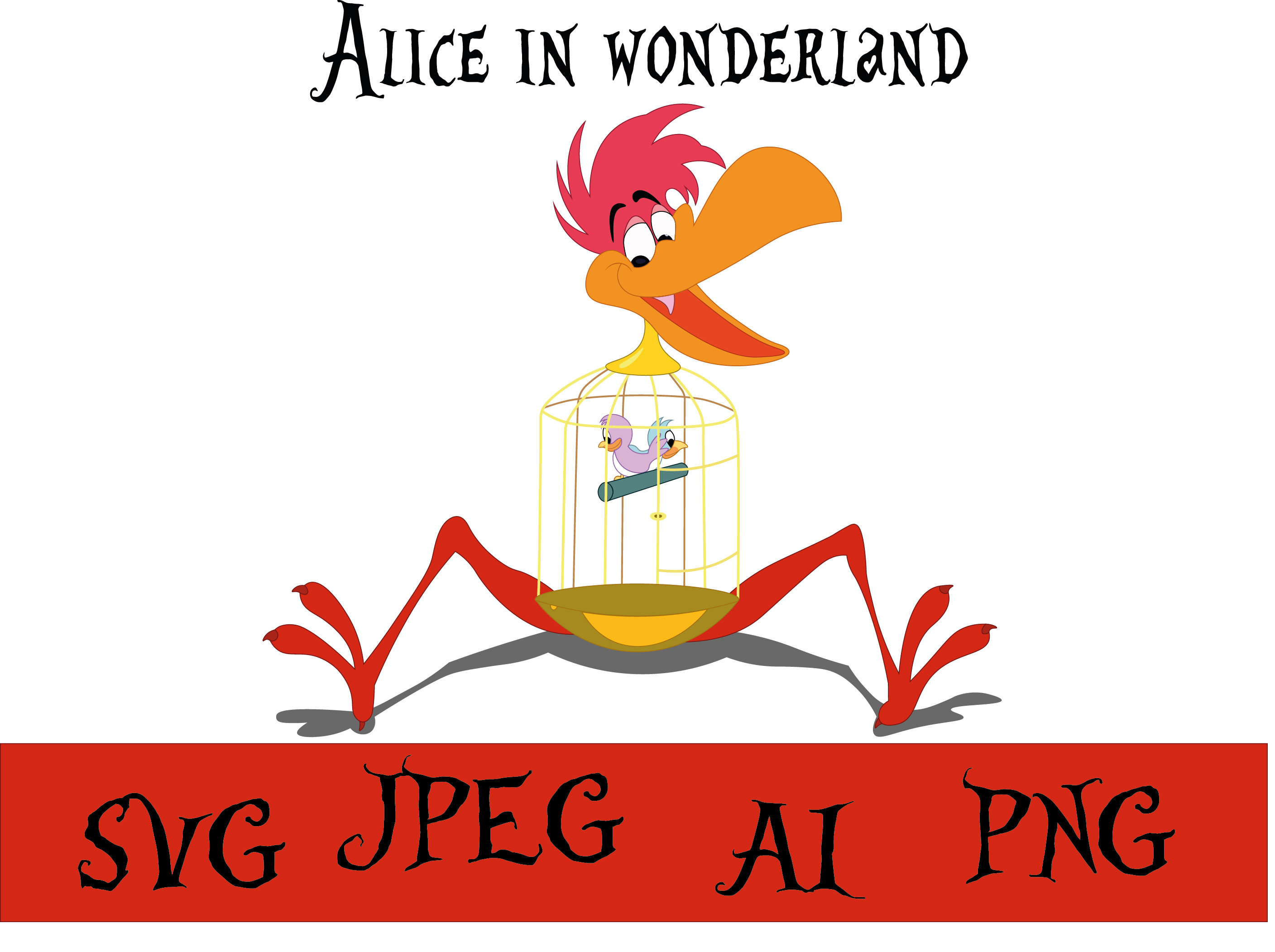 Alice in Wonderland Svg, Bird Cage SVG Design for Home Decor and ...