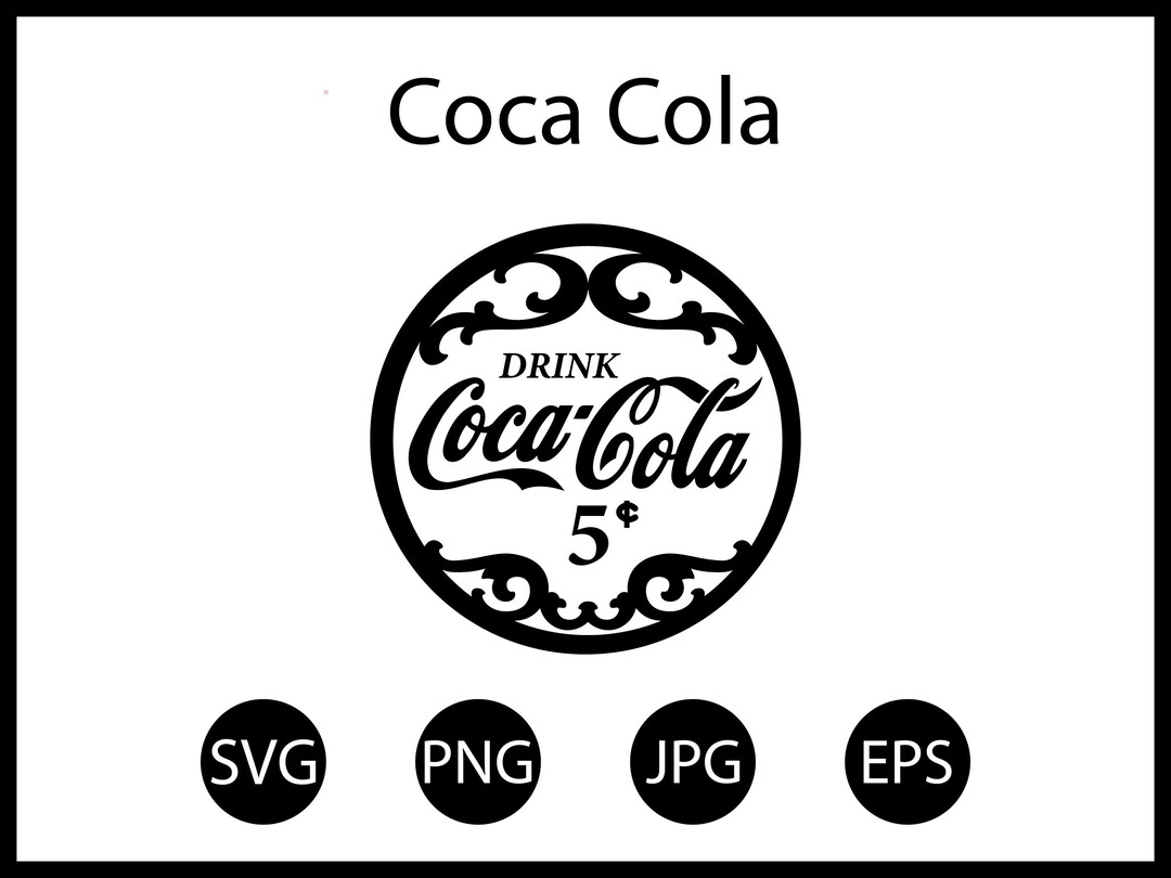 Coca Cola SVG, Vintage Coke Cricut Svg, Coca Cola PNG, Coke Svg, Black ...