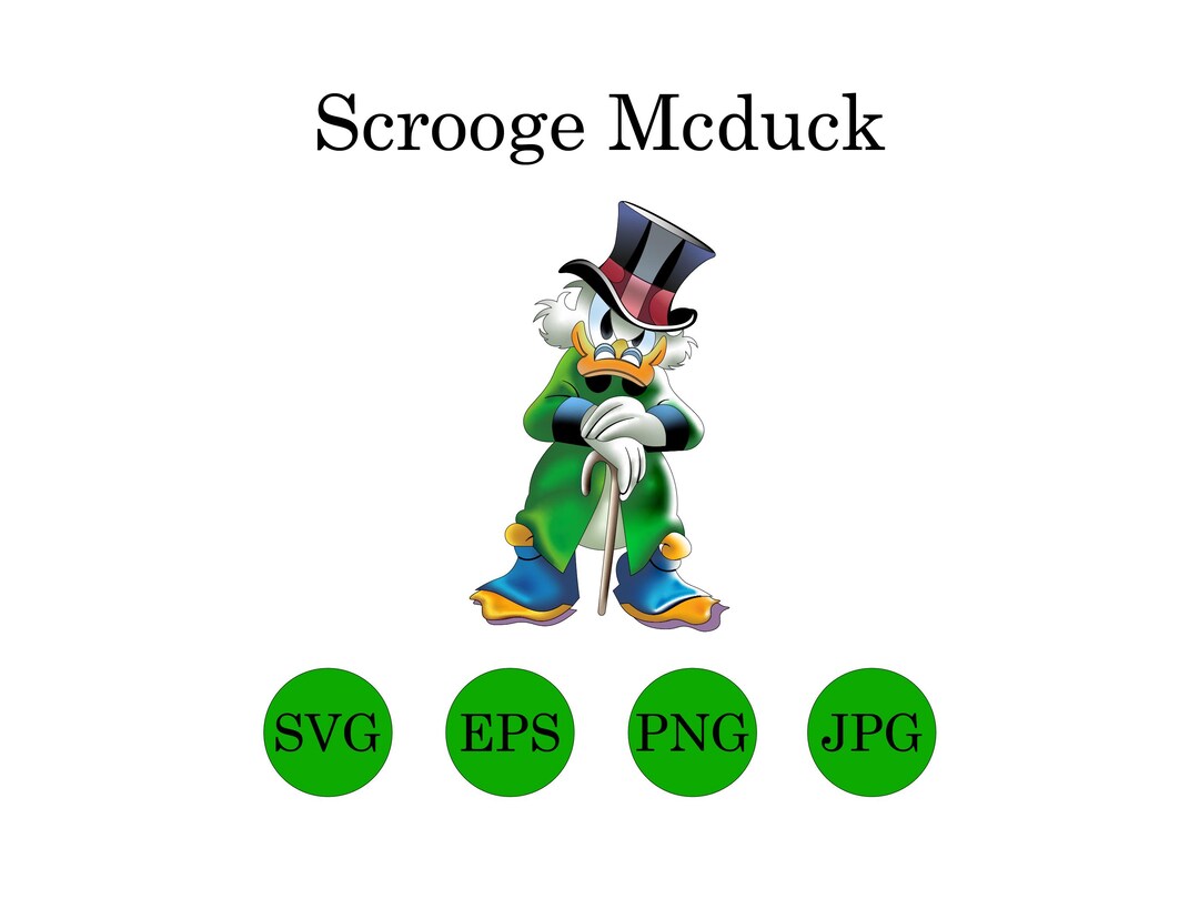 Scrooge Mcduck SVG Digital Download Print for Your Next DIY Project - Etsy