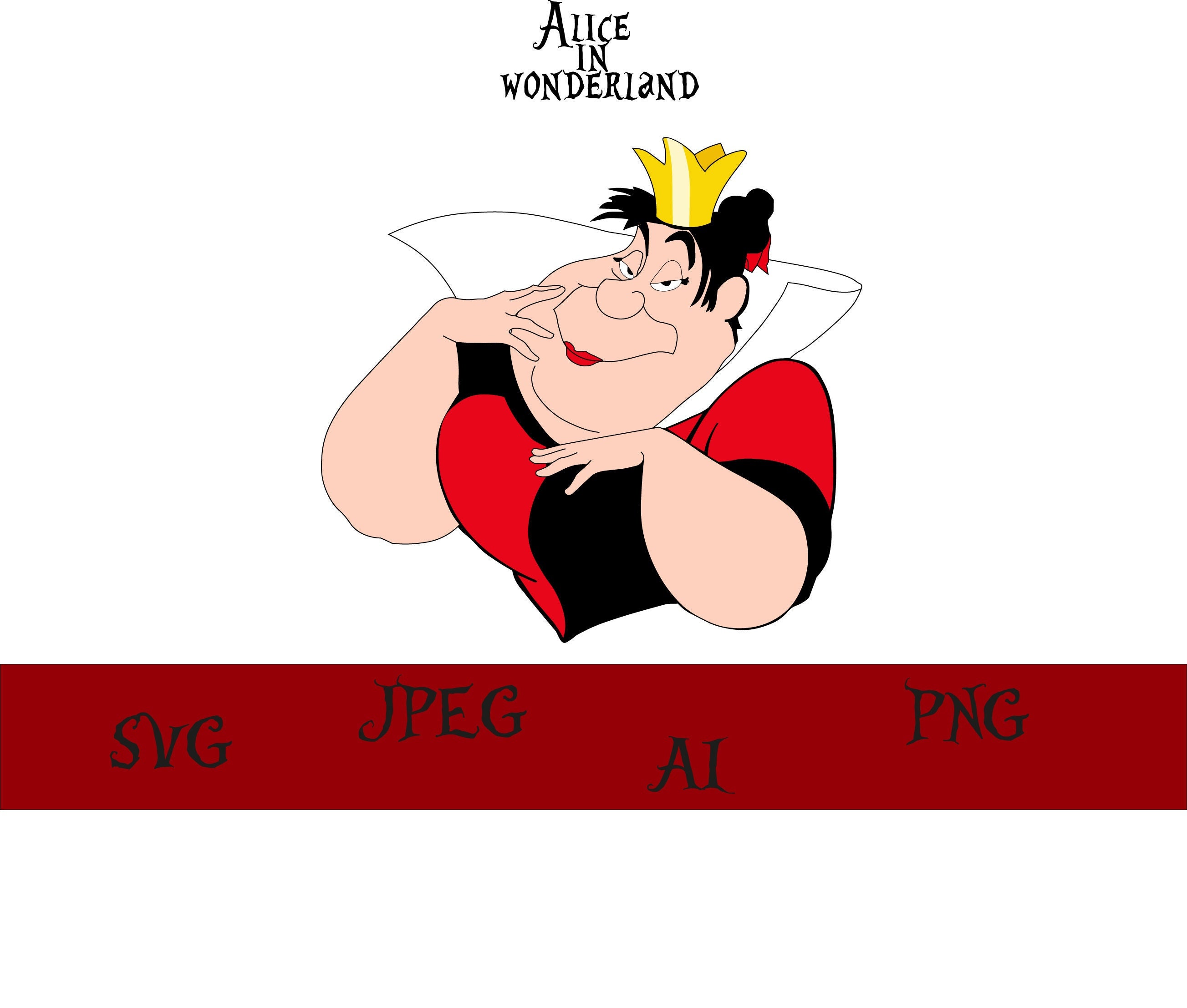 Alice in Wonderland Svg, Cricut Svg, Alice in Wonderland Png, Queen of ...