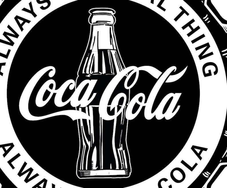 Coca Cola SVG, Coca Cola PNG, Coke Svg, Black and White Coke Svg File ...