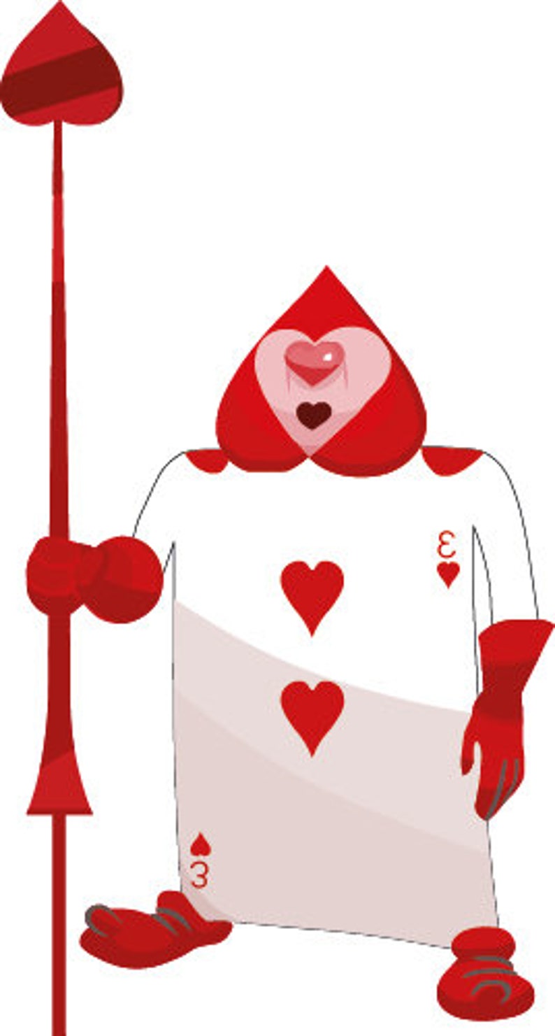 Alice in Wonderland Svg, Alice in Wonderland Png, Heart Card Soldier ...